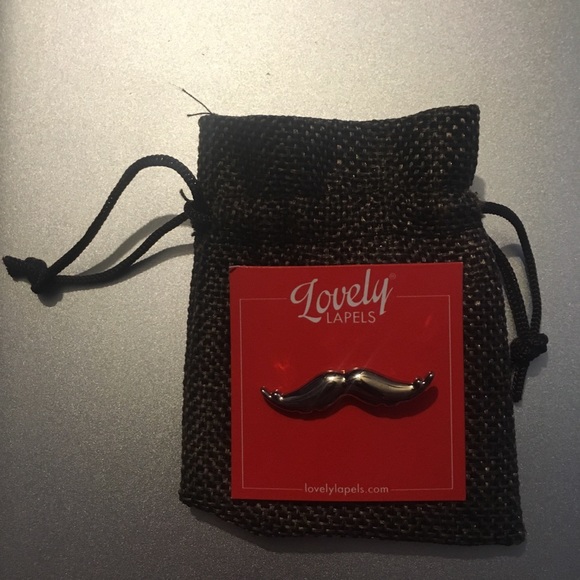 Lovely Lapels | Accessories | Mustache Lapel Pin | Poshmark